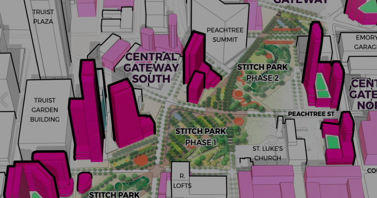 Downtown's highway-capping Stitch project unveils master plan | Urbanize Atlanta